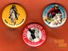 Set of three 1" Famous Monsters pinback buttons pins reproduction fan ...
