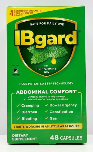 IBgard Irritable Bowel Syndrome (IBS) Relief Supplement 48 Capsules 02/ ...