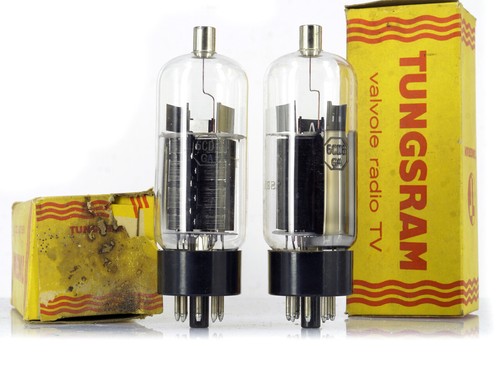 2x 6CD6GA/6CD6G TUNSGRAM NOS ITALY Tube Röhre Lampe TSF Valvola Valve ...