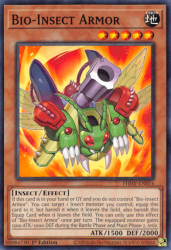 Yugioh! Bio-Insect Armor - PHHY-EN014 - Common - 1st Edition Near Mint ...