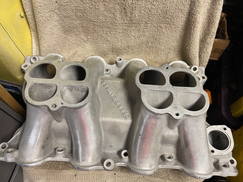 Offenhauser 5971 BB Ford 429 460 Dual Quad Tunnel RAM Intake Manifold ...