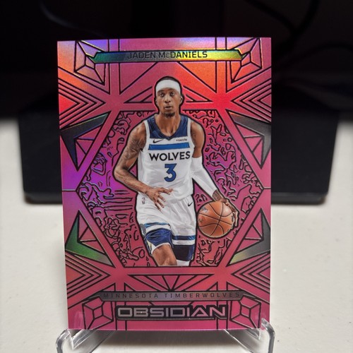 2024-25 Obsidian Jaden Mcdaniels Electric Etch Pink Flood 10/49 | eBay