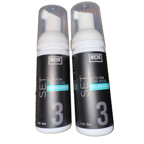 Miche Set Gel-To-Foam Styling Hair Mousse 2 oz Travel size *Set Of 2 ...