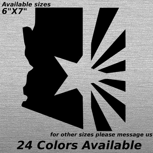 Custom Arizona Flag decal sticker Yuma Phoenix Flagstaff Tucson car ...