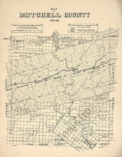 Map of Mitchell County Texas 16x20 | eBay