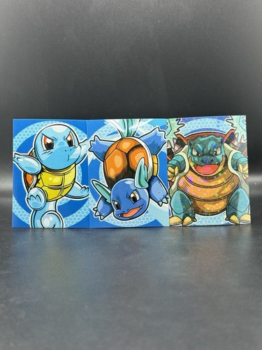 Squirtle Wartortle Blastoise Foil Attacks Sticker Kanto Set Pokemon Set ...