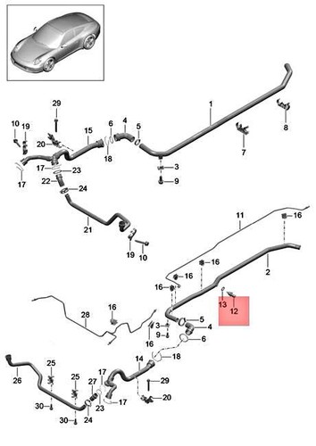 Porsche OEM 12-15 911-radiator Coolant Temperature Sensor 94860642001 ...