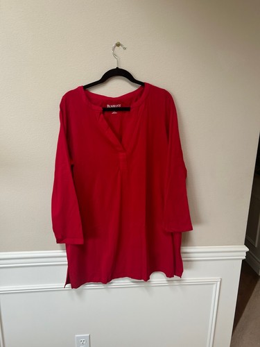 Roamans red long tunic 2x new without tags | eBay