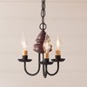 Three Arm Primitive Wrought Iron Metal Ceiling Light Hanging Colonial ...