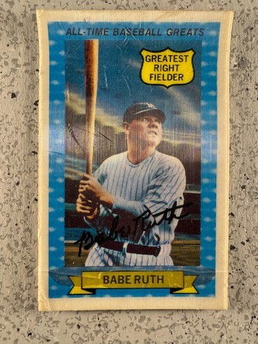 1972 Kellogg's 3-D All Time Baseball Greats Babe Ruth Greatest Right ...