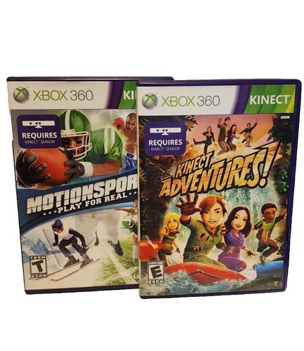 Xbox 360 Kinect Game Lot of 2 Kinect Adventures and Motionsports | eBay