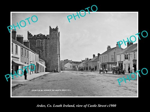 OLD LARGE HISTORIC PHOTO ARDEE Co LOUTH IRELAND, VIEW OF CASTLE STREET ...