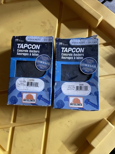 Tapcon 1/4x2 1/4” Concrete Anchors Open Boxes 3330 | eBay