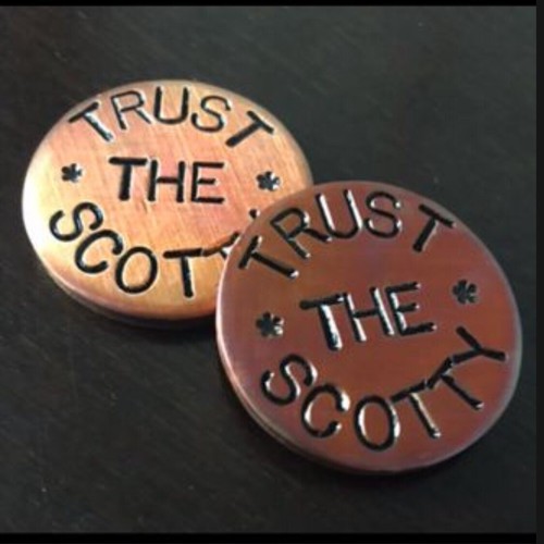 TRUST THE SCOTTY! Hand Made Custom Copper Golf Ball Marker! | eBay