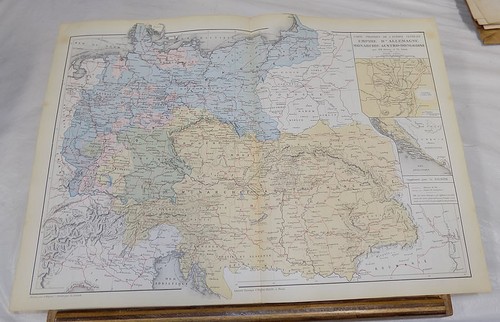1881 Atlas Universal Map/EMPIRE OF GERMANY & AUSTRIA-HUNGARY MONARCHY ...