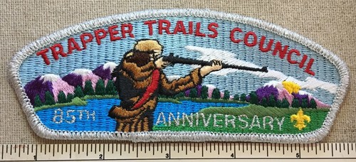 TRAPPER TRAILS COUNCIL Boy Scout Shoulder Strip PATCH BSA CSP 85th ...