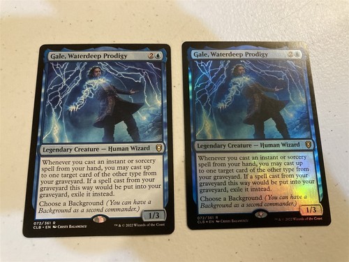 2 x mtg Gale Waterdeep Prodigy, 1 foil, Commander Legends Baldur's Gate ...