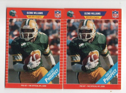GIZMO WILLIAMS PHILADELPHIA EAGLES PROSPECT 1989 SCORE PRO SET 2X ...