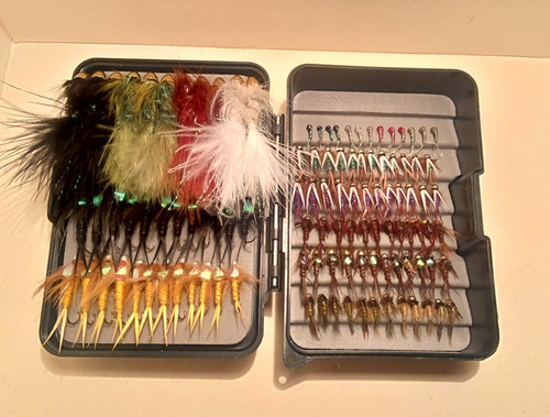 NEW SPRING SUBSURFACE MINI FLY BOX w/ 108 buggers, nymphs for fly ...