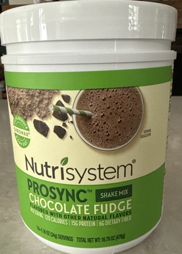 Nutrisystem Prosync Protein Probiotic Shake Mix CHOCOLATE FUDGE Exp 01/ ...