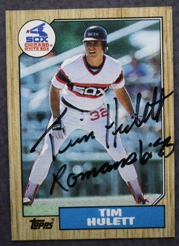 Chicago White Sox Star Tim Hulett Autographed signed 1987 Topps ...