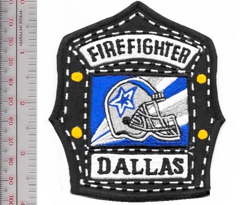Firefighter Dallas Fire Department Cowboys NFL Helmet Shield Texas No ...