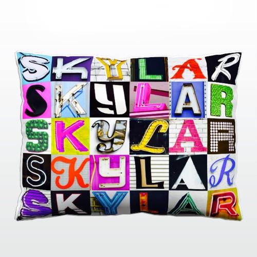 Personalized Pillow featuring the name SKYLAR photo of actual sign ...