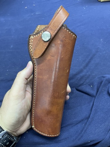 VTG RH Bianchi #1 Lawman Holster 6 1/2” Leather Pistol Snap Closer | eBay