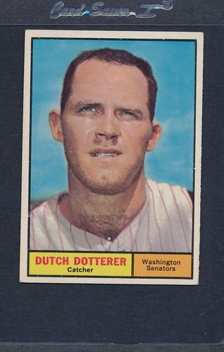 1961 Topps #332 Dutch Dotterer Senators EX *1678 | eBay