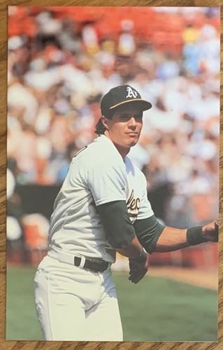JOSE CANSECO, RARE ! 3 1/2" x 5 1/2" PHOTO POSTCARD "BARRY COLLA ...