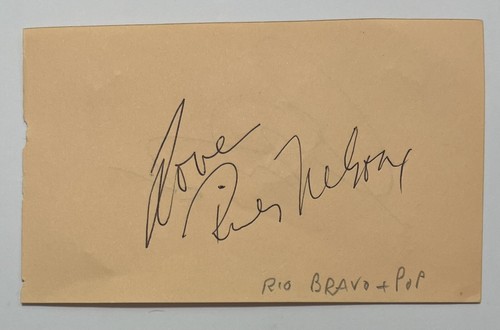 Ricky Nelson Signed Autograph Book Page | eBay