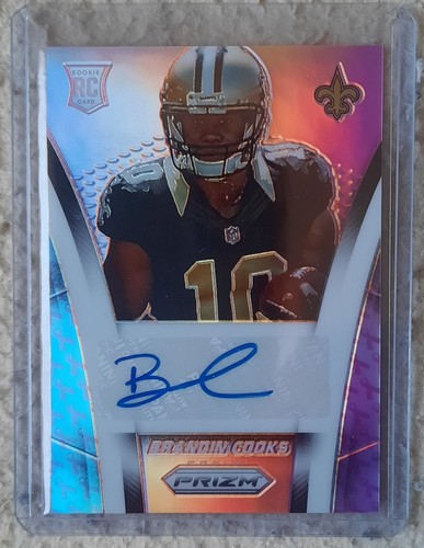 2014 Prizm Pink Rookie Autograph Brandin Cooks Auto /65 Dallas Cowboys ...