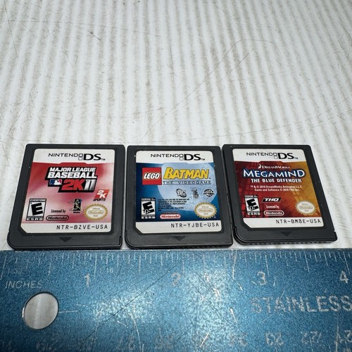 DS Game Lot Of 3 Cartridges Only Batman Lego, Megamind, MLB 2K11 | eBay