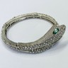 B0005 Silver Tone Rhinestone Animal Snake Crawl Shape Stretch Bangle ...