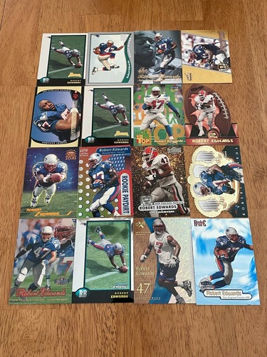 X) LOT OF 16 ROBERT EDWARDS FOOTBALL CARDS NEW ENGLAND PATRIOTS RC's | eBay
