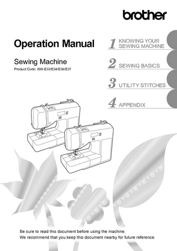 Brother CE1125PRW Sewing Machine Owners Instruction Manual Reprint | eBay