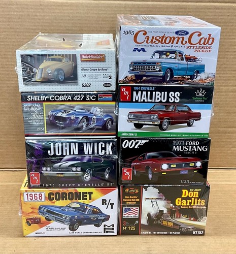 LOT OF MODEL KITS FORD SHELBY CHEVY DODGE F100 PICKUP TRUCK CHEVELLE ...