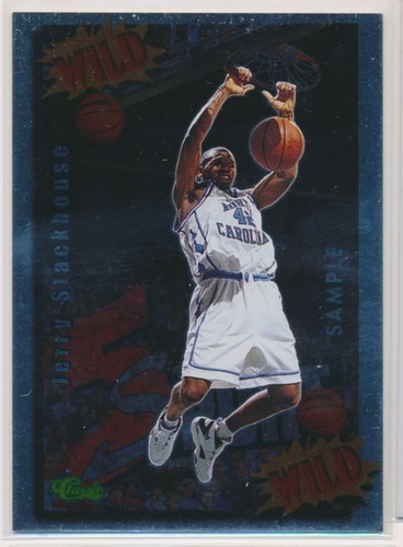 1995 Classic 5 Sport Wild Sample Jerry Stackhouse Wild Rookie RC RARE ...