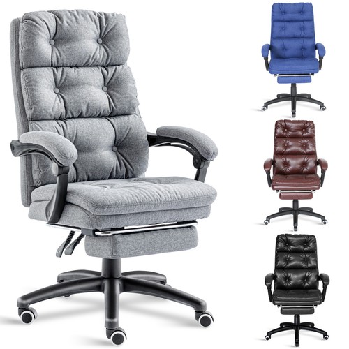 Ergonomic Office Chair Recliner Swivel Adjustable Fabric PC Computer ...