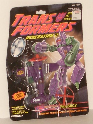 G2 TRANSFORMER DECEPTICON ROTOR FORCE RANSACK MOC LOT # 2 FLAWED ...