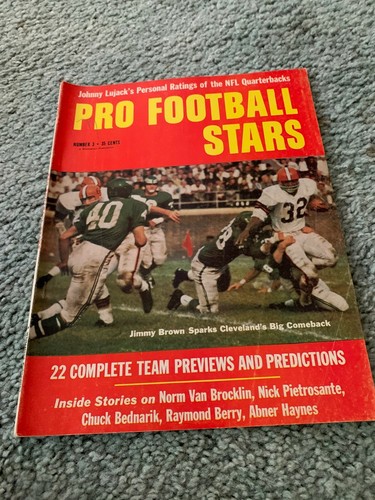 1961 Pro Football Stars Magazine Cleveland Browns Jim Brown v ...