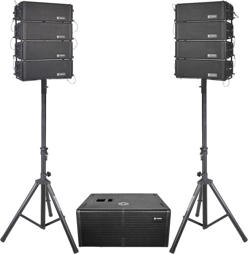 PRORECK Concert Set DJ Powered PA Speaker System Combo 6000W Stereo ...