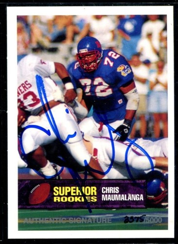 CHRIS MAUMALANGA Signed 1994 Superior Rookies AUTO Authentic Autograph ...