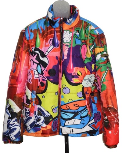 Dexter's Laboratory Dekryptic Puffer Jacket Mandark Dee Dee Mens In ...