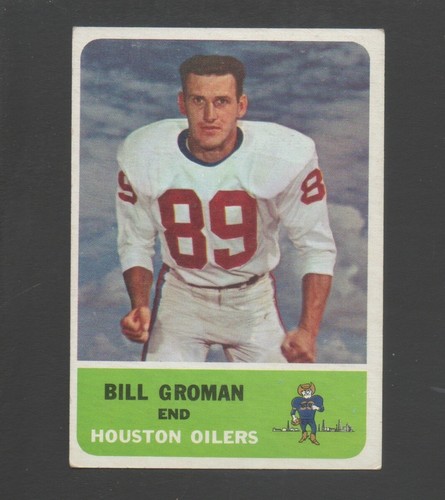 1962 Fleer Football Card #49 Bill Groman-Houston Oilers Ex Mint Card | eBay
