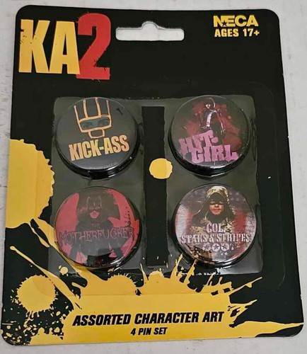 Kick Ass 2 - The Movie - Pins Round Characters 1.25" Badges Buttons 17 ...