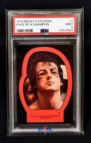 1979 Rocky II sticker #7 Face of a Champion Rocky Balboa (RC) - PSA 9 ...
