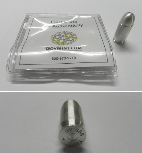 1 oz Silver Bullet .45 Caliber - .999 Fine Silver | eBay