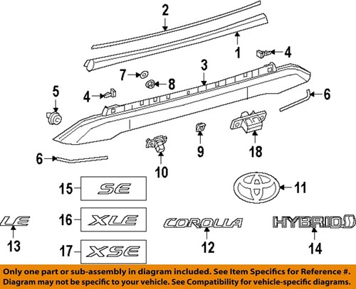 TOYOTA OEM 08-25 4Runner Exterior Trim-Filler Molding Retainer ...