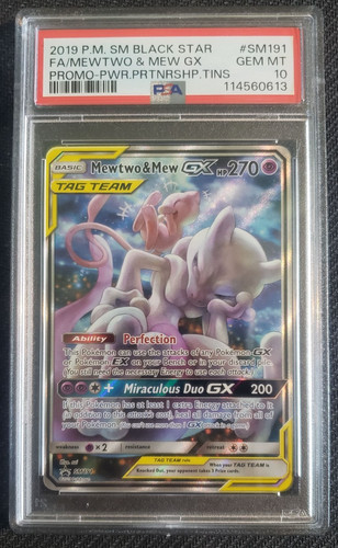 2019 Pokemon Mewtwo & Mew GX Power Partnership Tin Alt Art Promo #SM191 ...